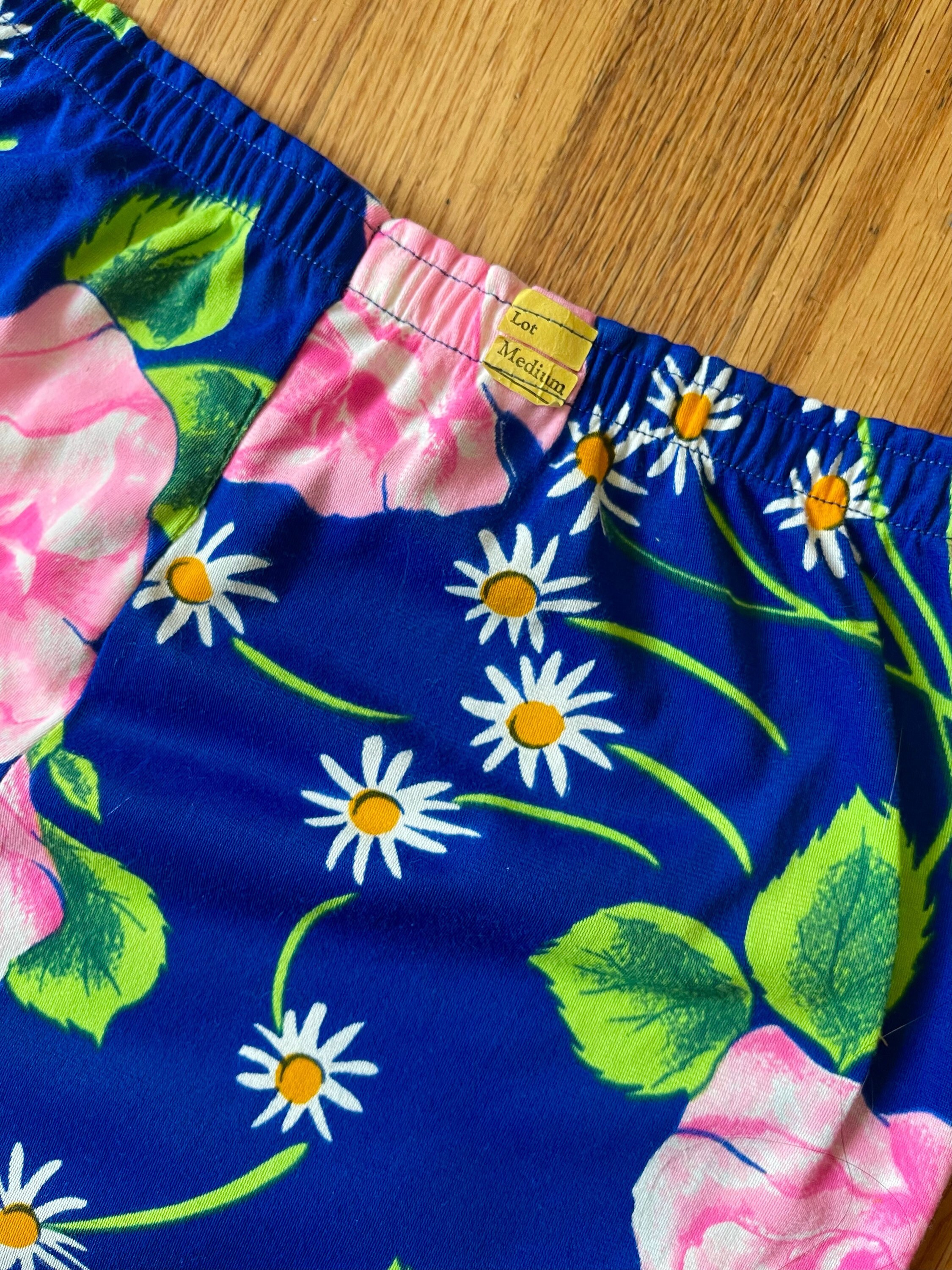 Vintage 60s Daisy Flower Power High Waisted Wide Leg Pants Etsy