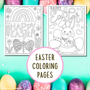 50 Easter Coloring Pages, Printable Coloring Book, Easter Coloring ...