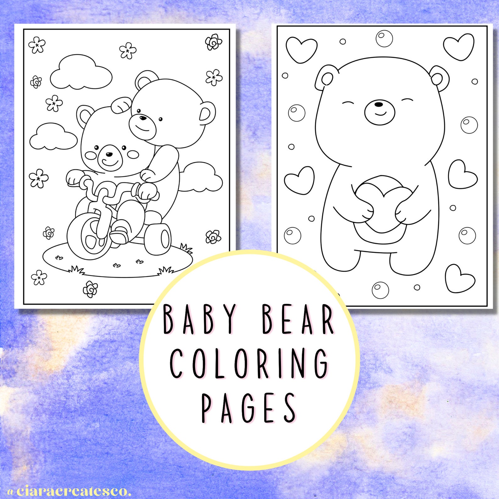25 Cute Teddy Bear Coloring Pages | Baby Bear Coloring Pages for Kids ...