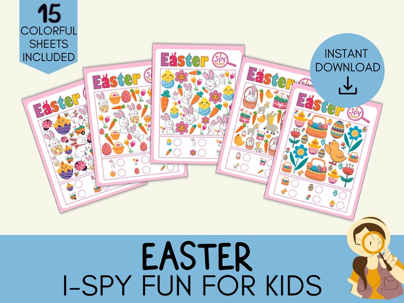 Easter I Spy Activity, Easter Camp Printable, Easter, Kids' Easter ...