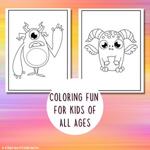 40 Cute Monster Coloring Pages for Kids, Monster Coloring Pages ...