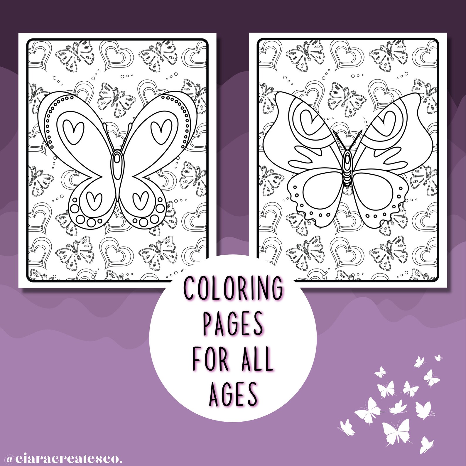 30 Butterfly Coloring Pages Butterfly Coloring Pages for | Etsy