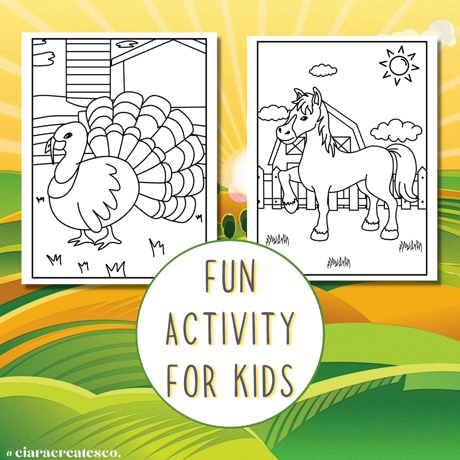 Farm Animal Coloring Pages | Printable Farm Coloring Pages | Farm ...