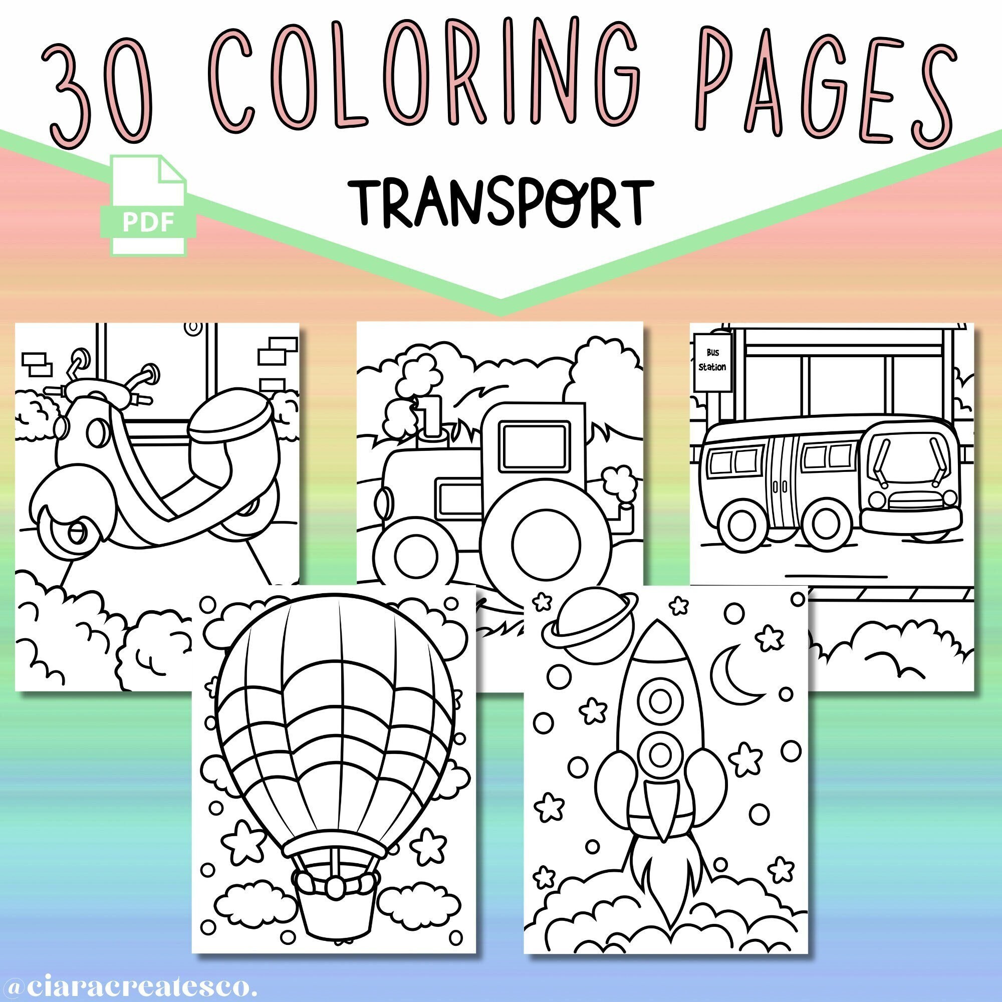 Transport Coloring Pages | Boys Coloring Pages| Vehicle Coloring Pages ...