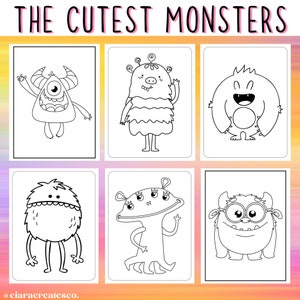 40 Cute Monster Coloring Pages for Kids, Monster Coloring Pages ...