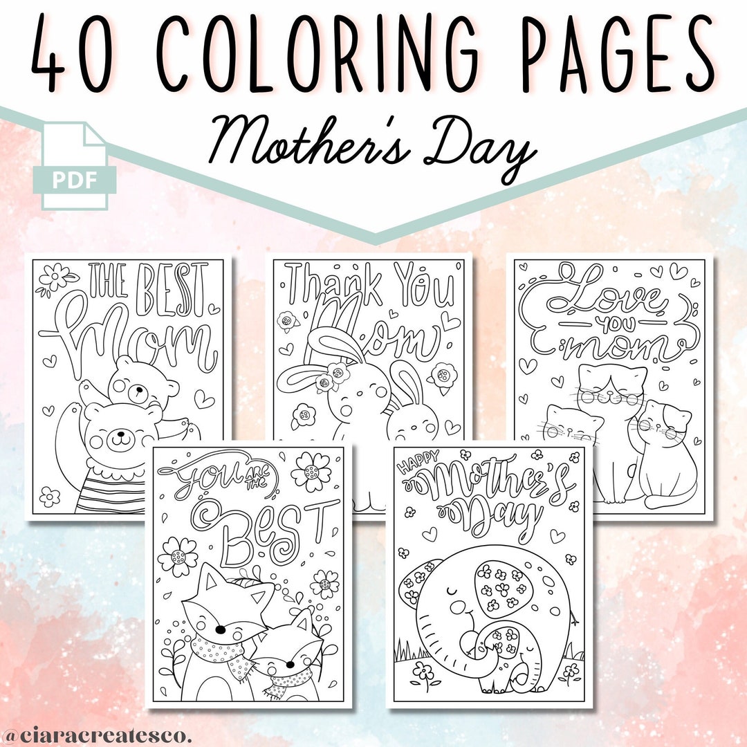 40 Printable Mom Coloring Pages for Kids, Mothers Day Coloring Pages ...