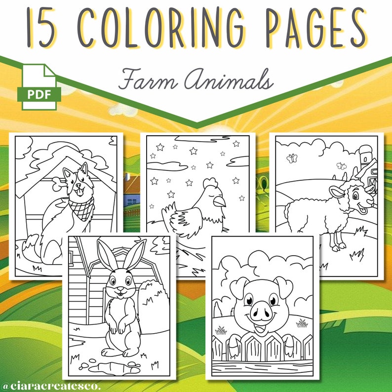 Farm Animal Coloring Pages | Printable Farm Coloring Pages | Farm ...