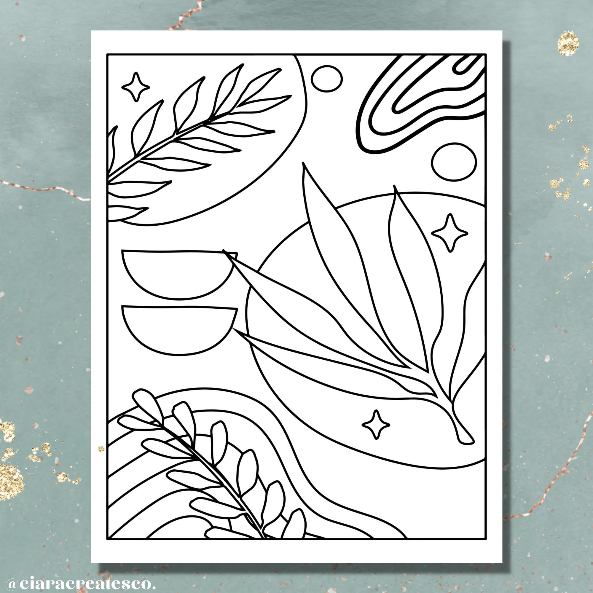 50 Boho Coloring Pages Printable Coloring Book Mindfulness - Etsy