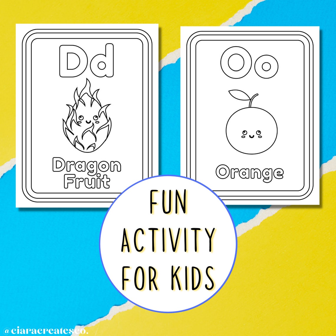 Alphabet Coloring Pages, Coloring Pages for Kids, Fruit Alphabet ...