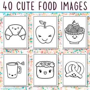 40 Cute Food Coloring Pages | Food Coloring Pages for Kids | Birthday ...