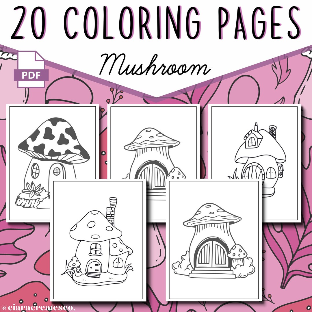 Mushroom Coloring Pages for Kids Autumn Coloring Pages for Kids ...