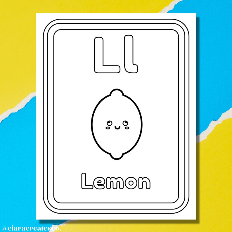 Alphabet Coloring Pages, Coloring Pages for Kids, Fruit Alphabet ...