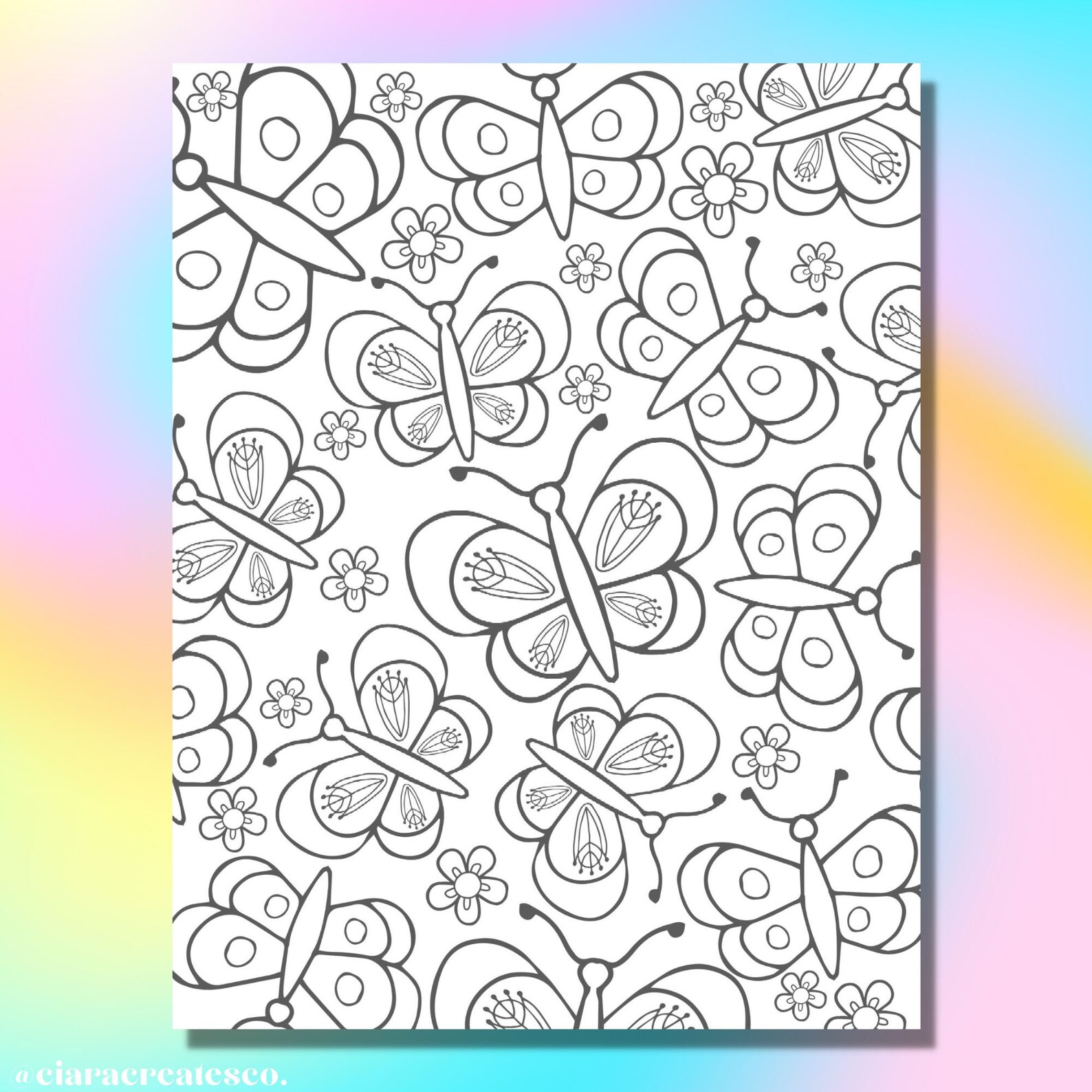 Coloring Pages for Adults Cute Doodle Coloring Book - Etsy