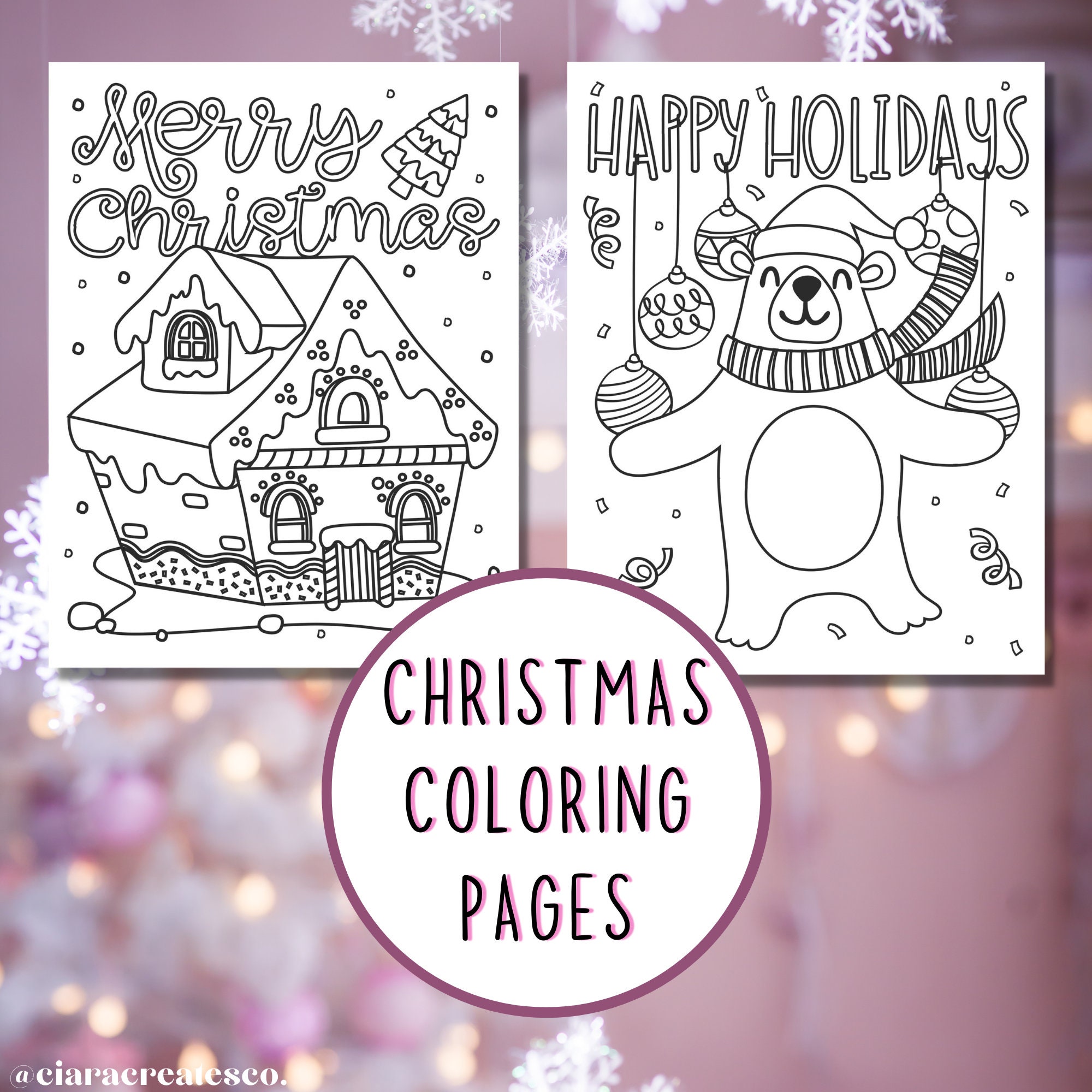 Winter Coloring Pages for Kids Christmas Coloring Book Christmas ...