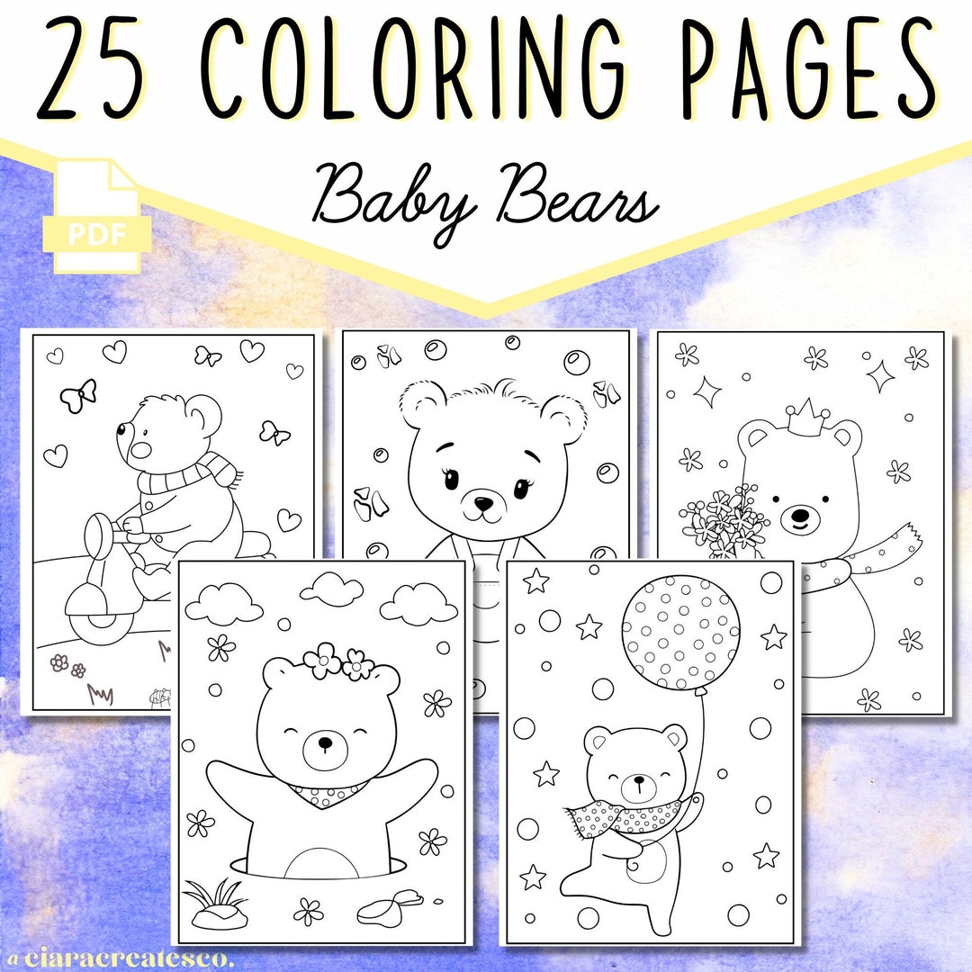 25 Cute Teddy Bear Coloring Pages | Baby Bear Coloring Pages for Kids ...
