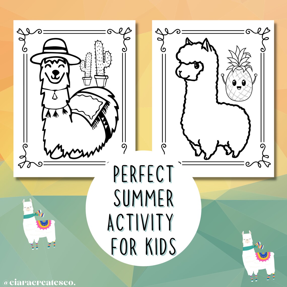 Llama Coloring Pages | Llama Coloring Pages for Girls, Teens & Kids ...