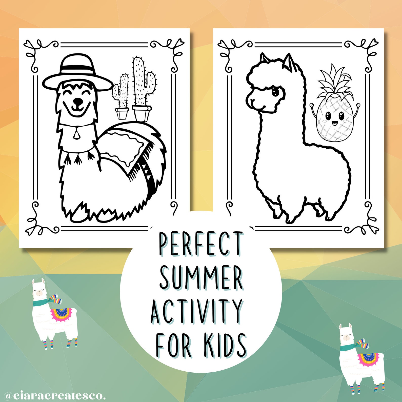 Llama Coloring Pages | Llama Coloring Pages for Girls, Teens & Kids ...