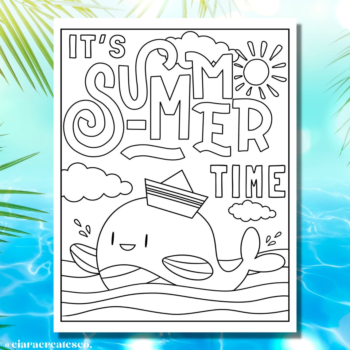 30 Summer Coloring Pages, Summer Coloring Pages for Kids, Summer ...