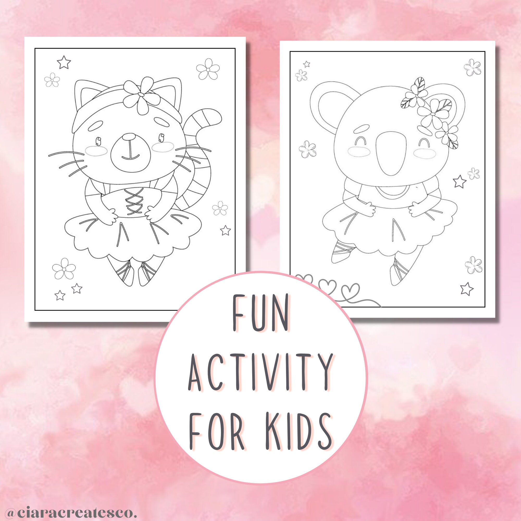 Ballerina Coloring Pages, Ballet Animals Coloring, Ballet Birthday ...