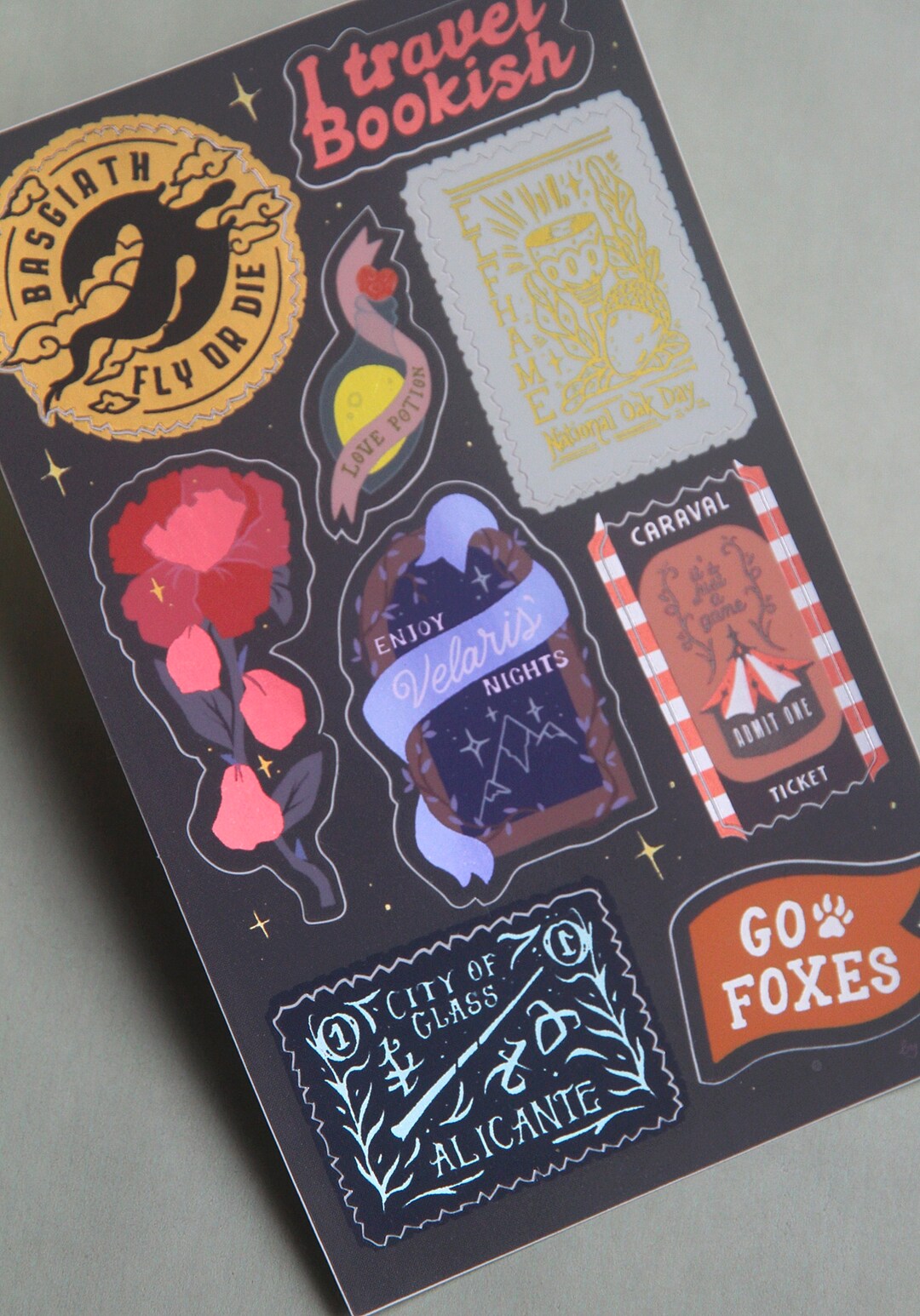 Viajo Libresco - Hoja De Pegatinas Metálicas - Etsy