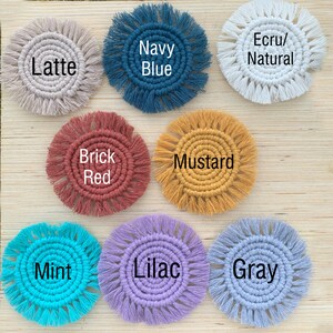 Car Cupholder Coasters set of 2 Macrame Mini Coasters - Etsy