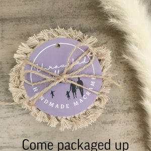 Car Cupholder Coasters set of 2 Macrame Mini Coasters - Etsy