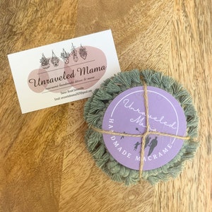 Car Cupholder Coasters set of 2 Macrame Mini Coasters - Etsy