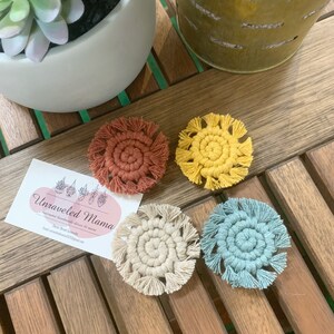 Boho Fridge Magnets set of 4 Macrame Magnets Gifts for Teachers Office ...