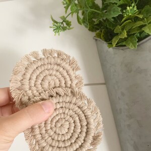 Car Cupholder Coasters set of 2 Macrame Mini Coasters - Etsy
