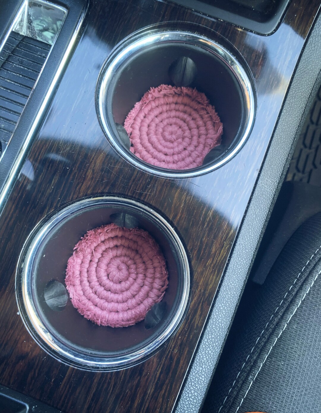 Car Cupholder Coasters set of 2 Macrame Mini Coasters - Etsy