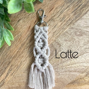 Macrame Keychain Boho Keychain Macrame Charm - Etsy