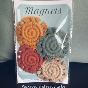Boho Fridge Magnets set of 4 Macrame Magnets Gifts for Teachers Office ...