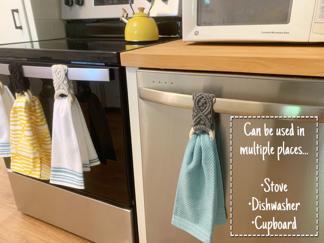 Kitchen Towel Holder Macrame Hand/tea Towel Holder Kitchen/bathroom ...
