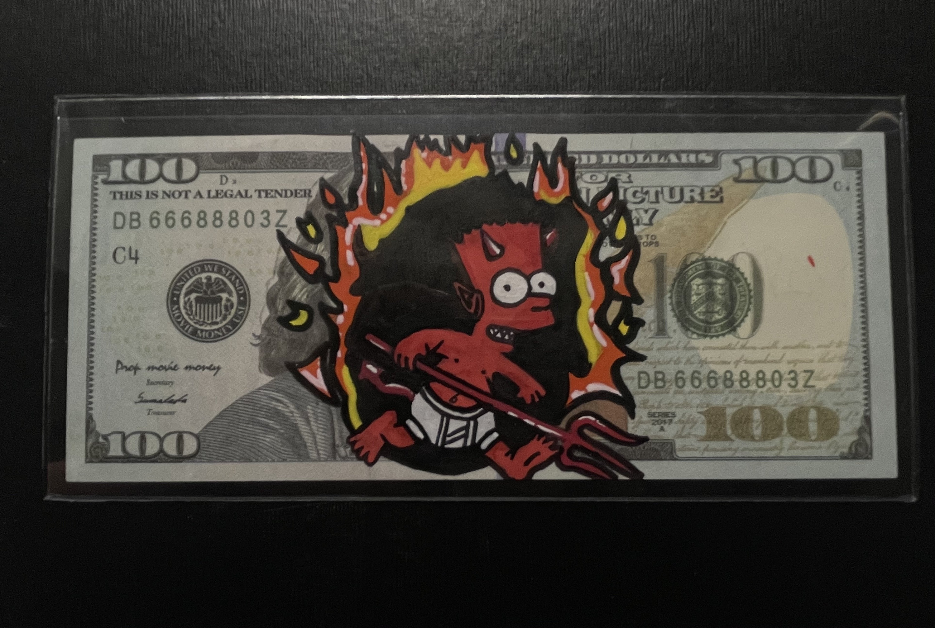 The Simpsons: Devil Bart Bill Art | Etsy