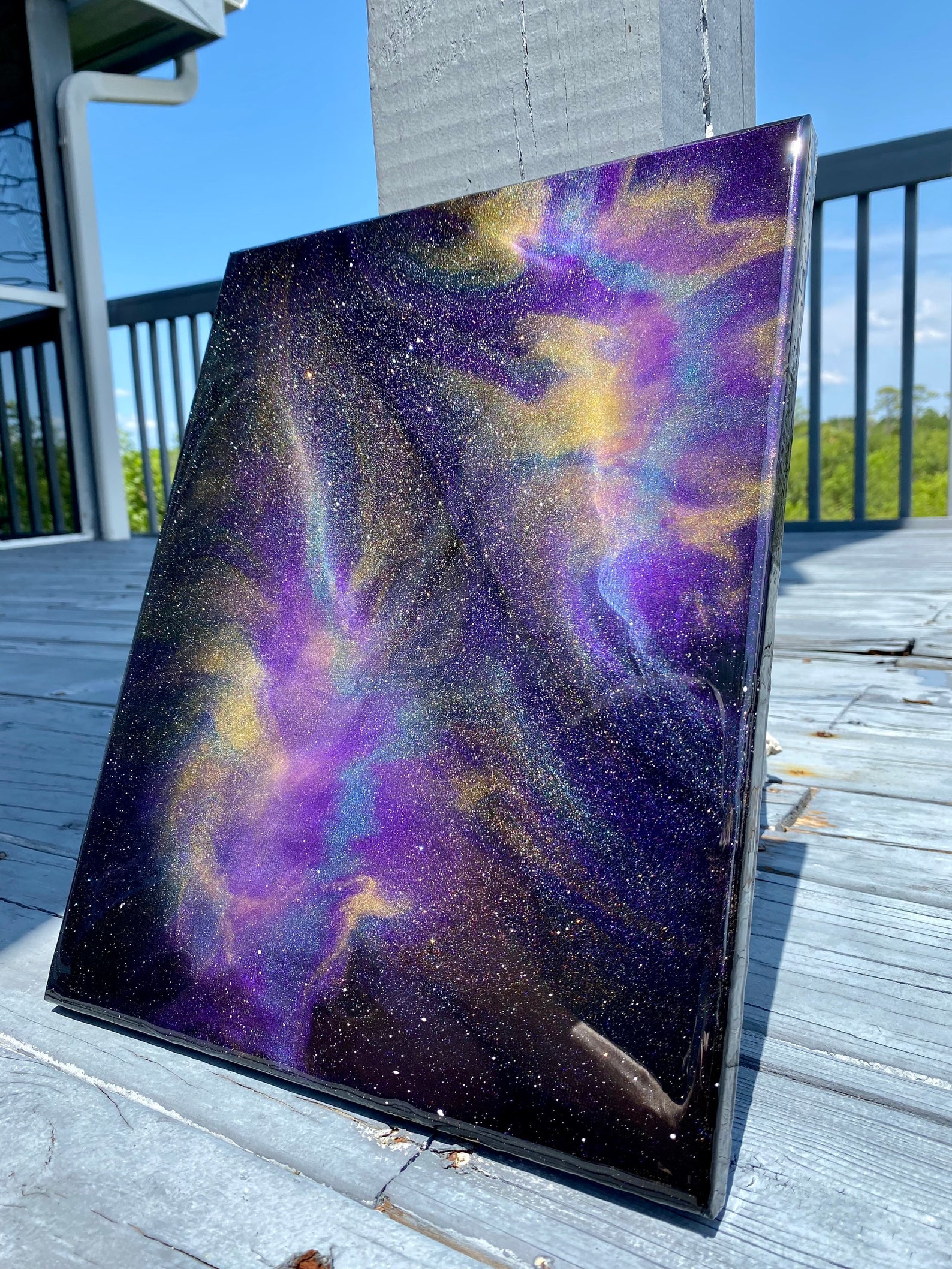 Galaxy Epoxy Resin Wall Art | Etsy