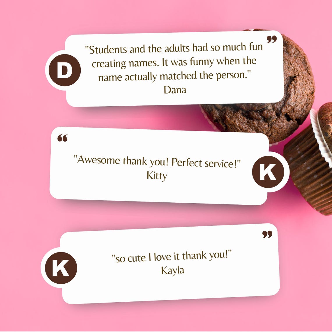 Muffin Name Generator Game: Birthday Party Activity (digital Download ...