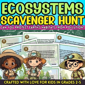Ecosystem Scavenger Hunt: Earth Science Habitat Game (digital Download ...
