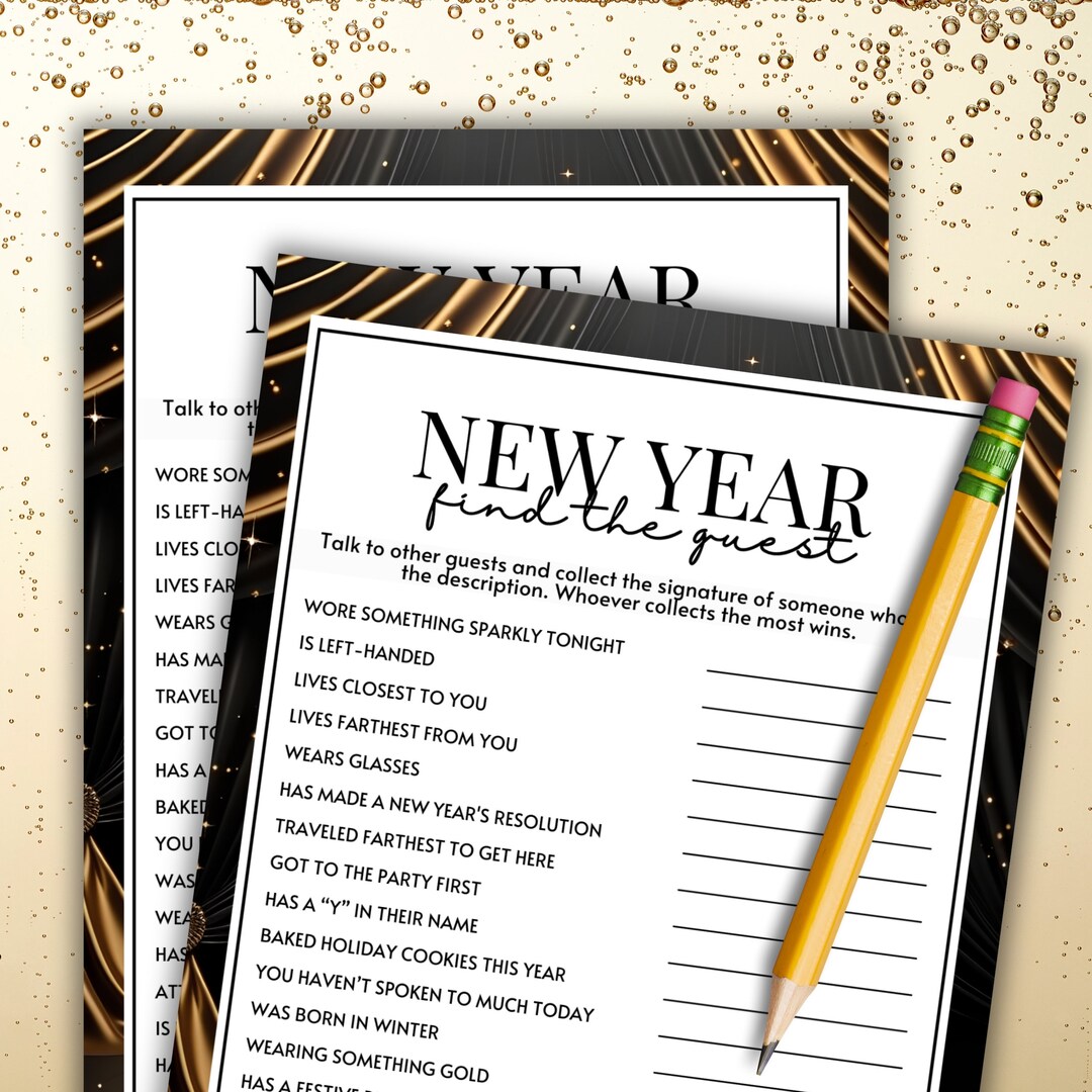 New Year's Eve Find the Guest Meet the Person Who Icebreaker Mix and ...