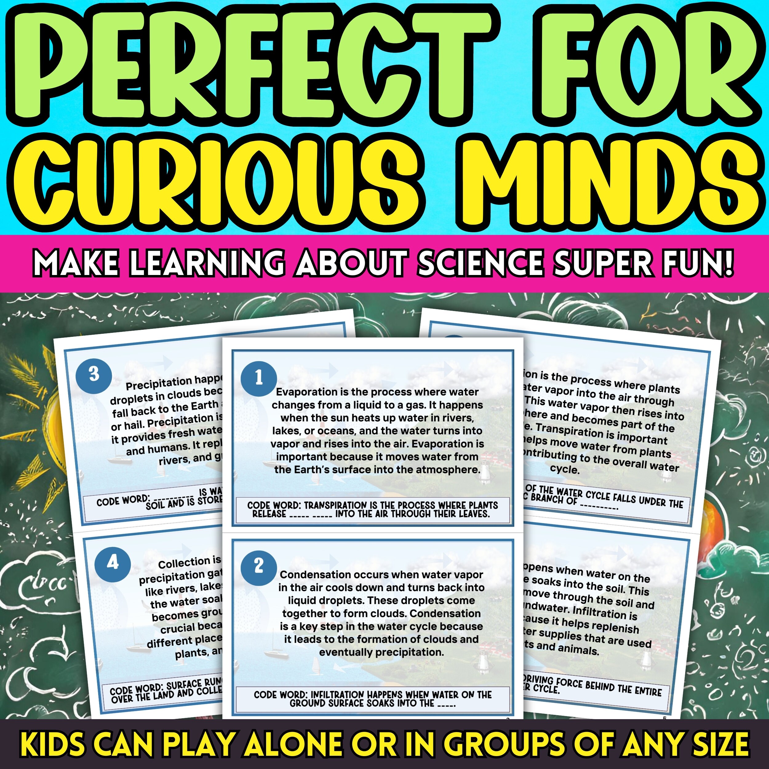 Water Cycle Study Activities Printable Hydrology Earth Science ...