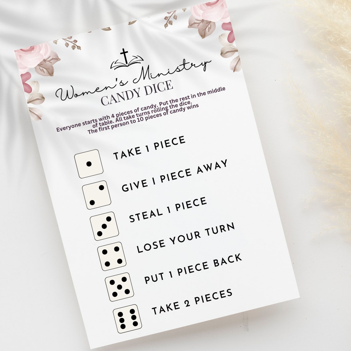 Women's Ministry Candy Dice Game: Church Icebreaker (digital Download ...