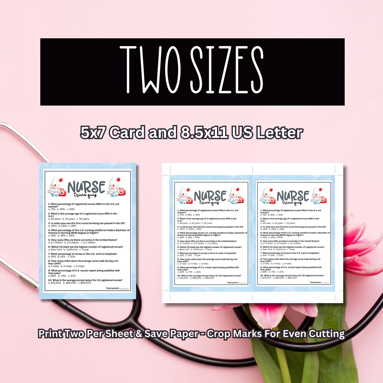 Nurse Trivia Game - Printable Nurse Appreciation - Fun Nursing ...