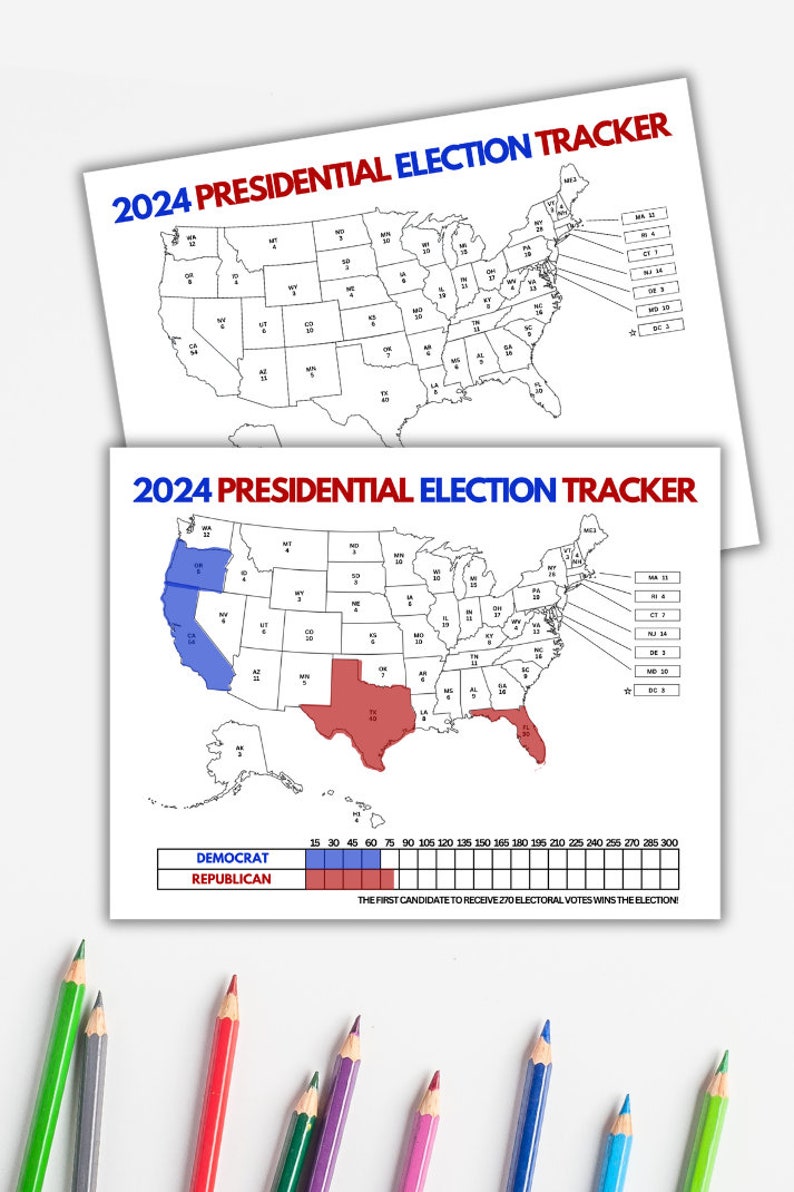 2024 Presidential Election Electoral College Map Watch Party Viewing ...