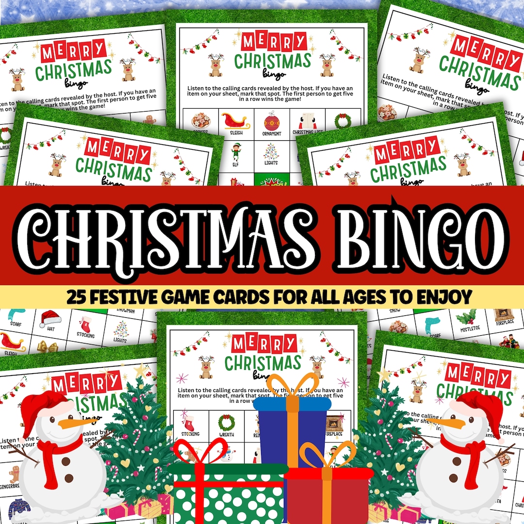Christmas Bingo Game: Festive Holiday Party (digital Download) - Etsy