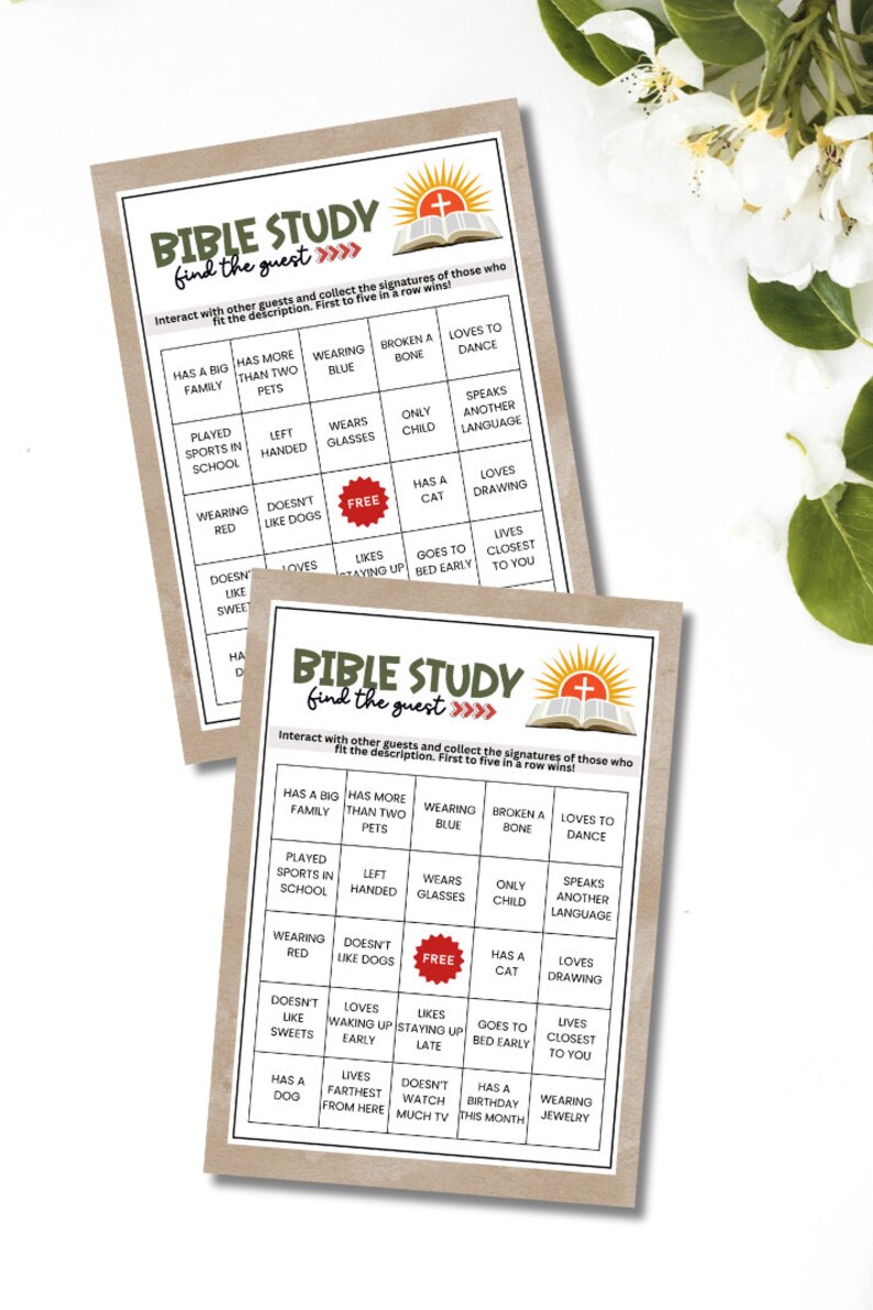 Bible Study Bingo Icebreaker Game: Church Group Fellowship (PDF) - Etsy
