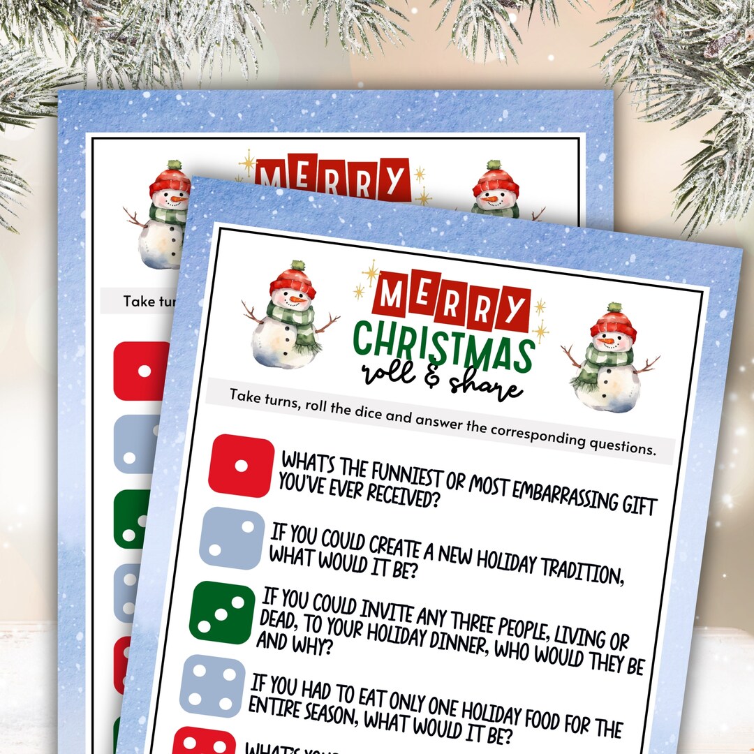 Christmas Roll and Share Dice Game Bonding Secrets of Friends Family ...