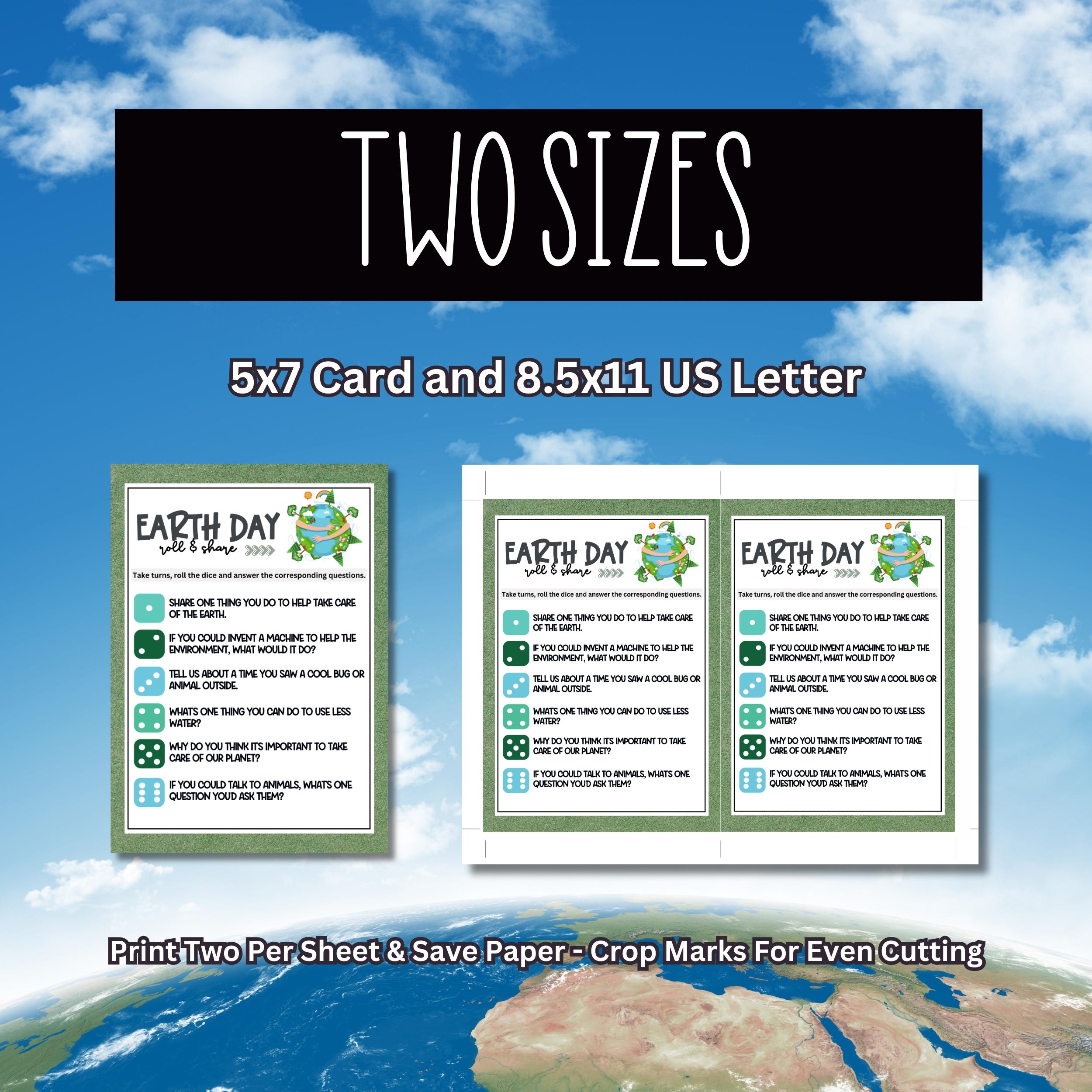 Earth Day Roll and Share Dice Game Getting to Know You Small Group ...