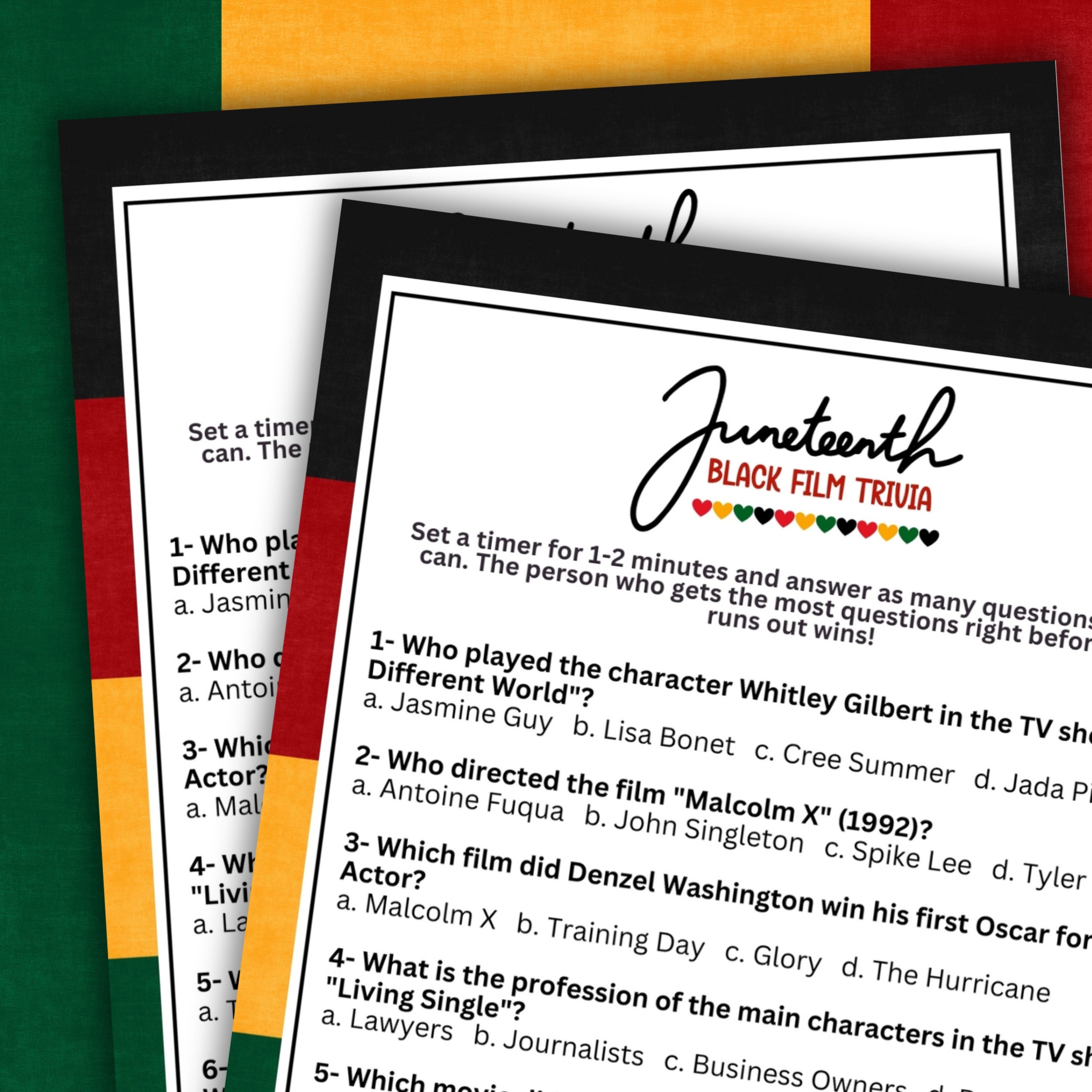Juneteenth Games Bundle of Trivia Questions and Word Puzzle Activities ...