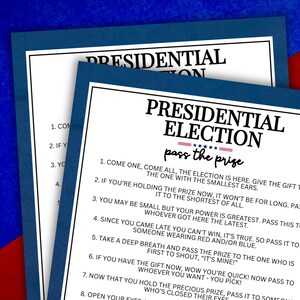2024 Election Night Watch Party Game Pass the Prize Left to Right ...