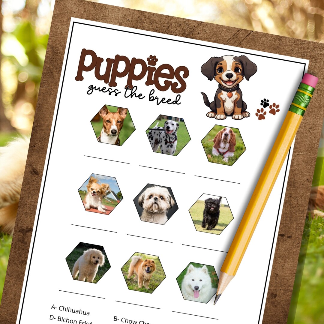 Guess the Dog Breed Game: Puppy Party Trivia (digital Download) - Etsy