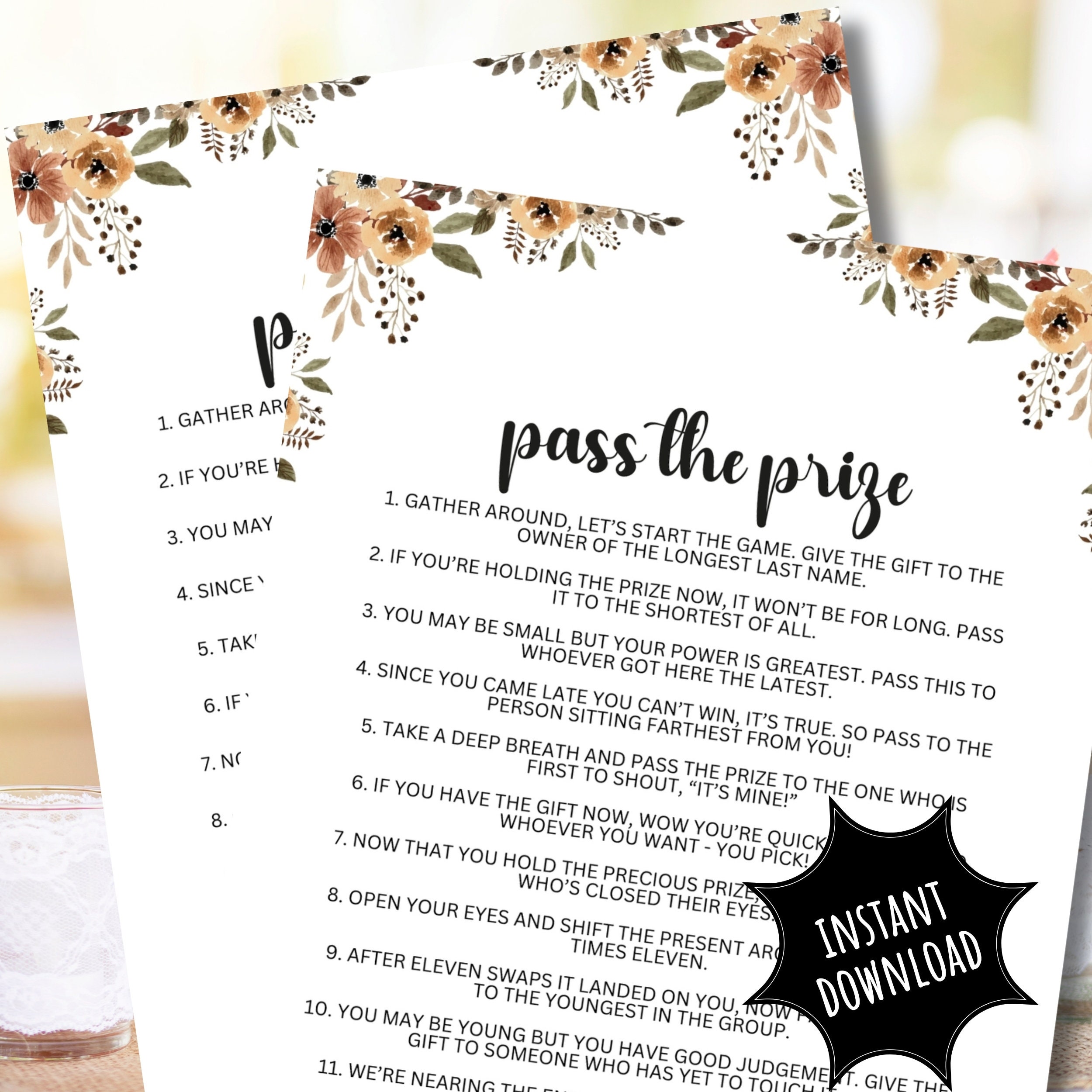 Tea Party Pass the Prize Left Right Indoor Outdoor Game Activity Ideas ...